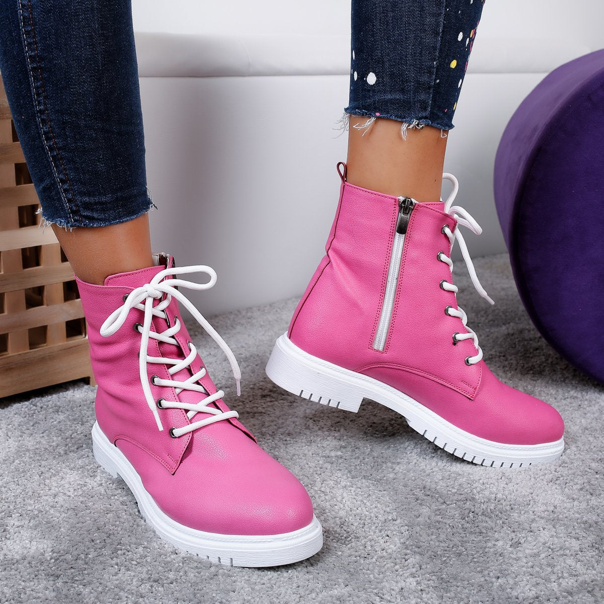 Ghete dama Zara - Fuschia | MoXo Romania