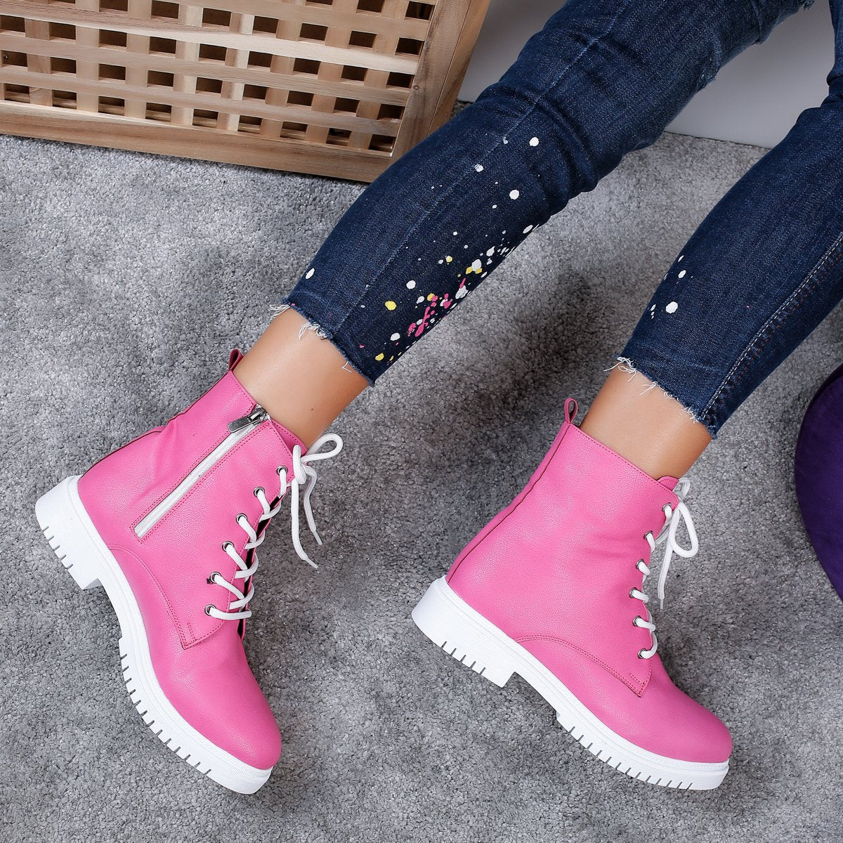 Ghete dama Zara - Fuschia | MoXo Romania